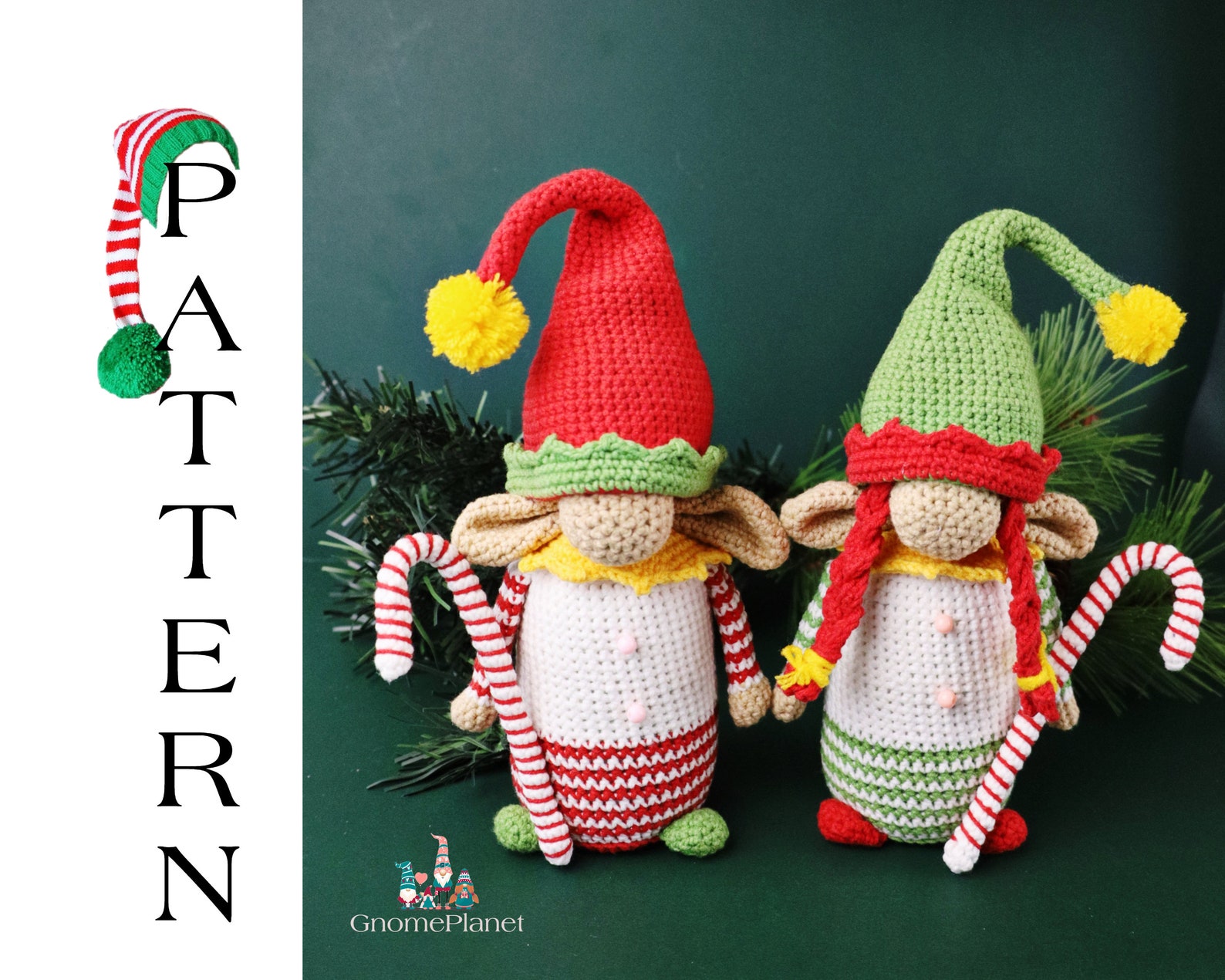 Crochet Christmas Elf Gnome Pattern (PDF Pattern) - Etsy