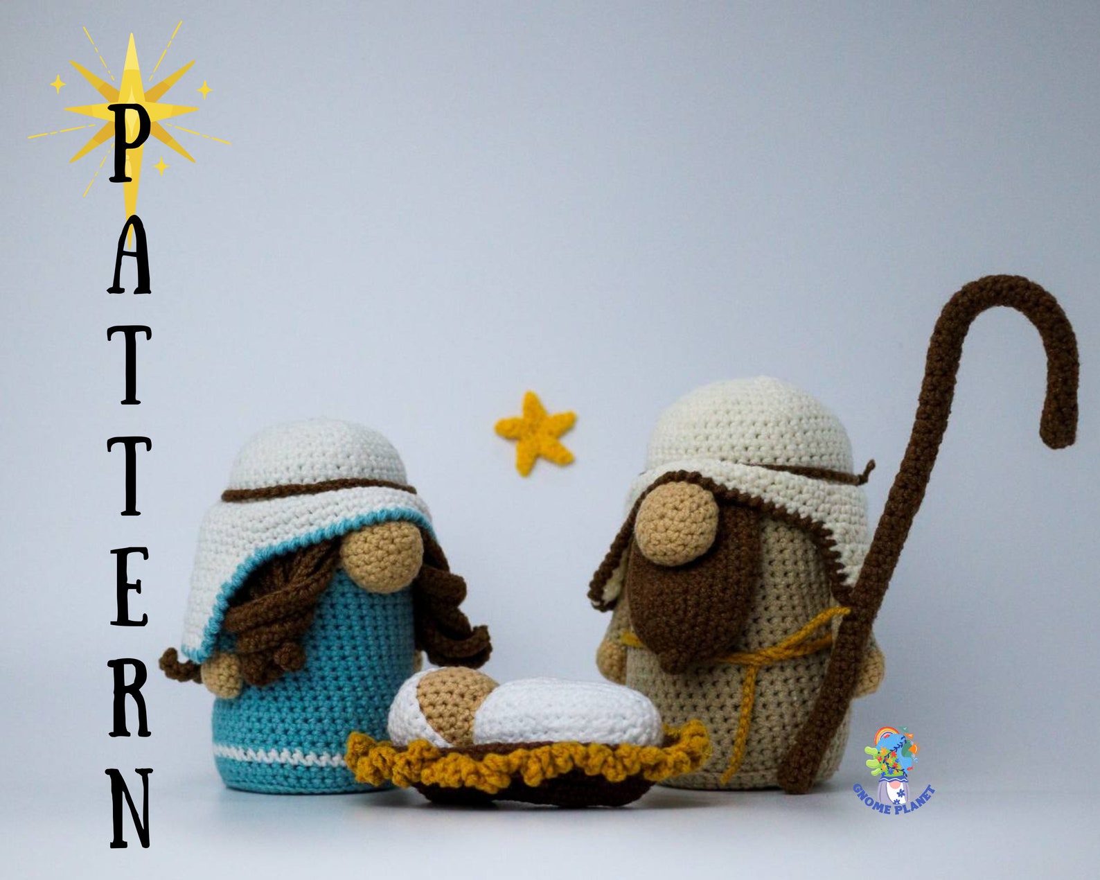 Crochet Nativity Set Gnome Patterns, Amigurumi Christmas Gnomes - Etsy