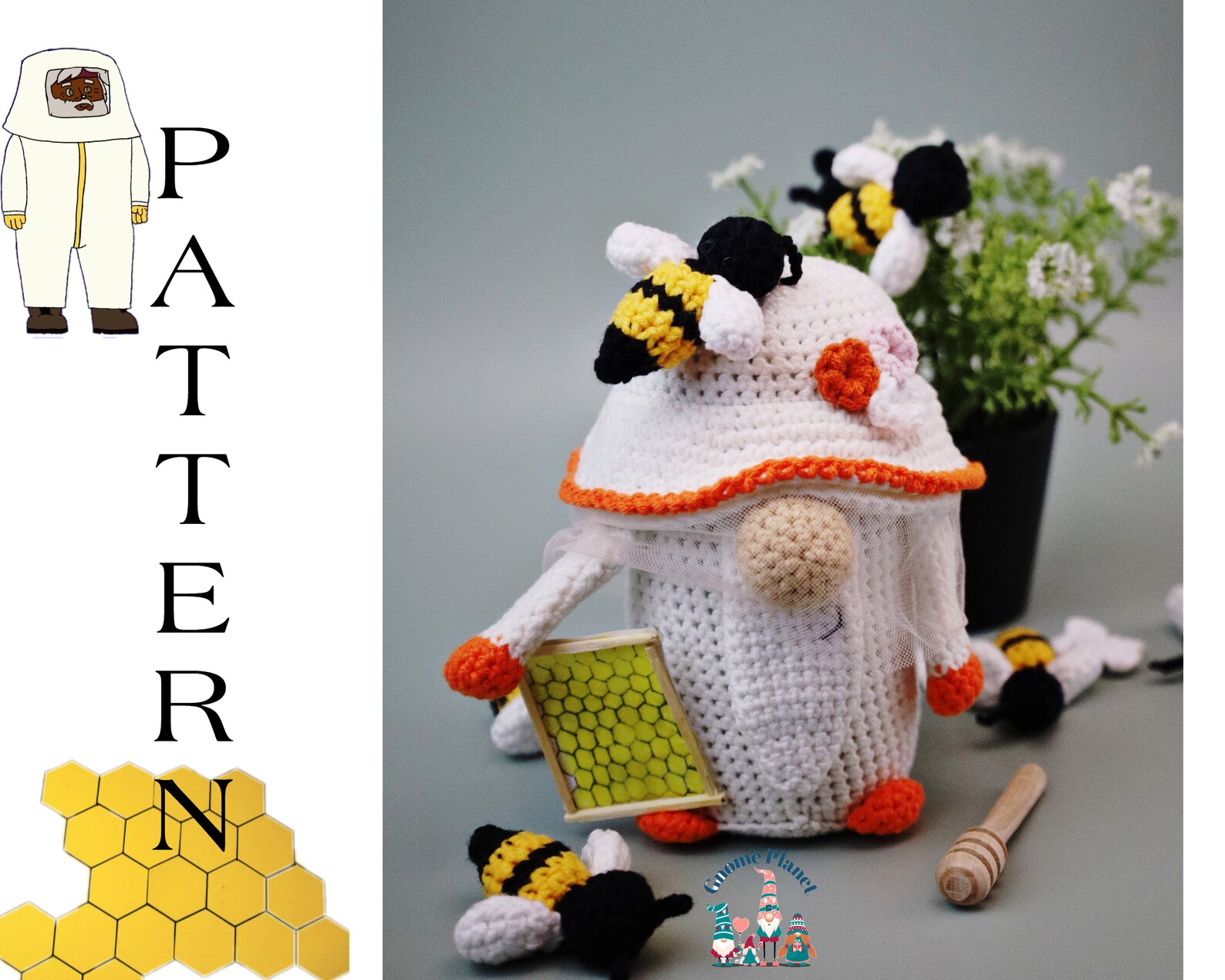 Crochet Garden Gnome Pattern Set 4 in 1, Amigurumi Garden Gnomes - Etsy