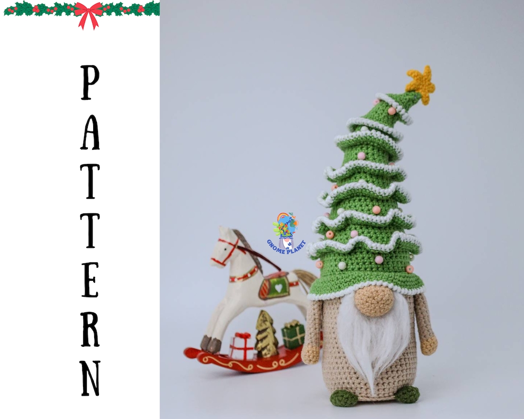 Crochet Christmas Tree Gnome Pattern, Amigurumi Christmas Gnome - Etsy