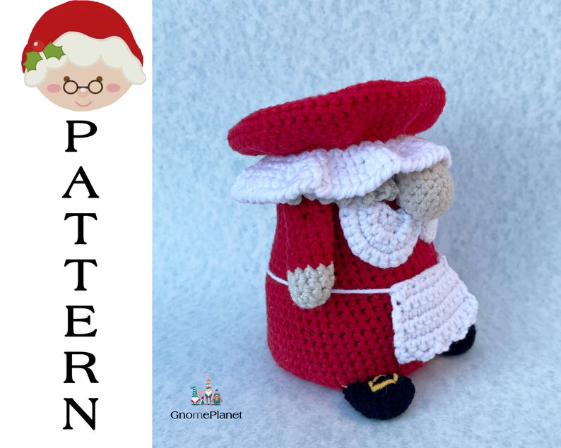 Crochet Mrs Claus Gnome Pattern Christmas Amigurumi Gnome - Etsy