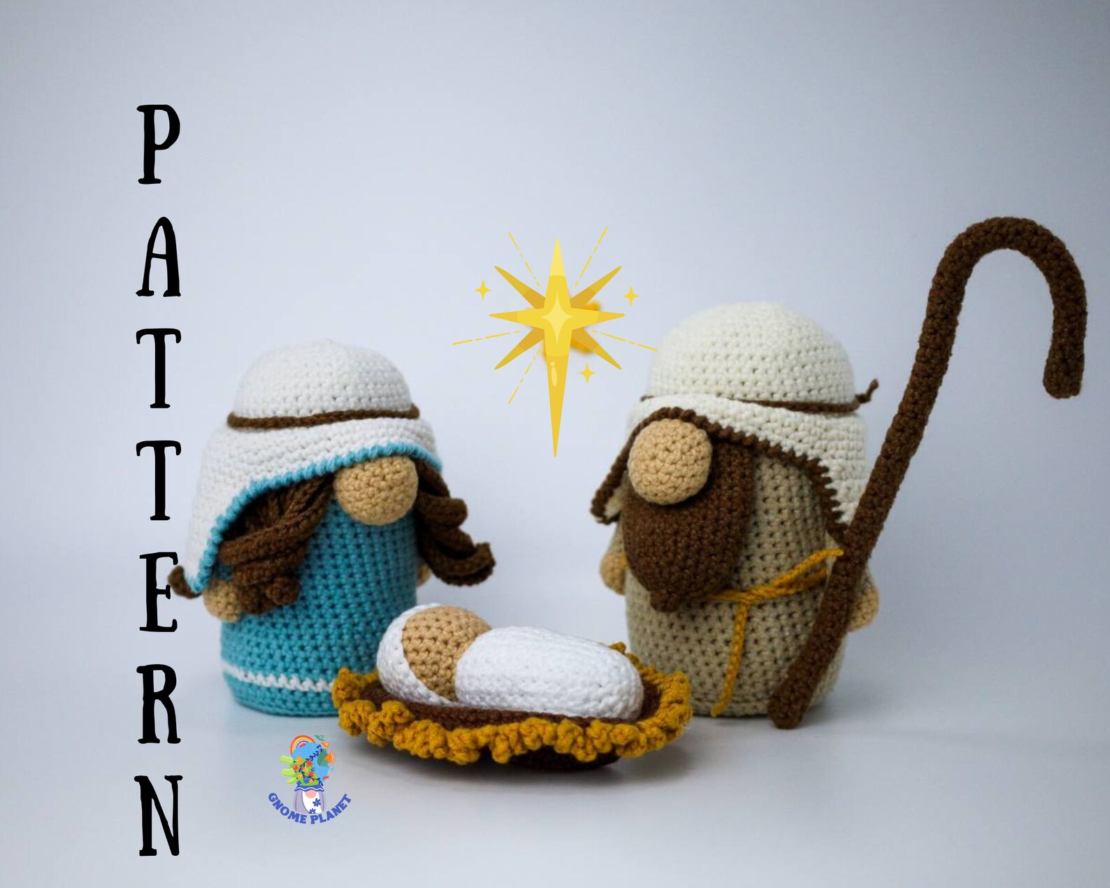 Crochet Nativity Set Gnome Patterns, Amigurumi Christmas Gnomes - Etsy