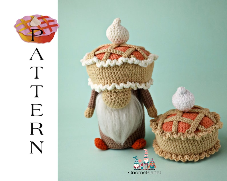 Crochet Thanksgiving Pie Gnome Pattern Amigurumi Pie Pattern - Etsy