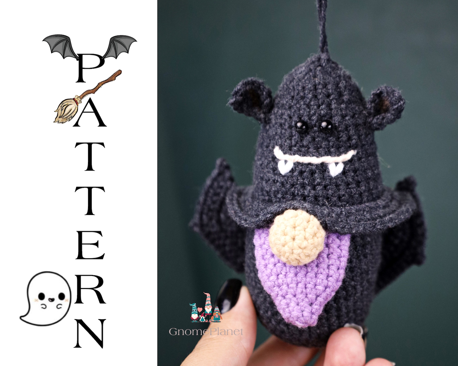 Crochet Halloween Keychain Gnome Pattern 3 in 1 Amigurumi - Etsy