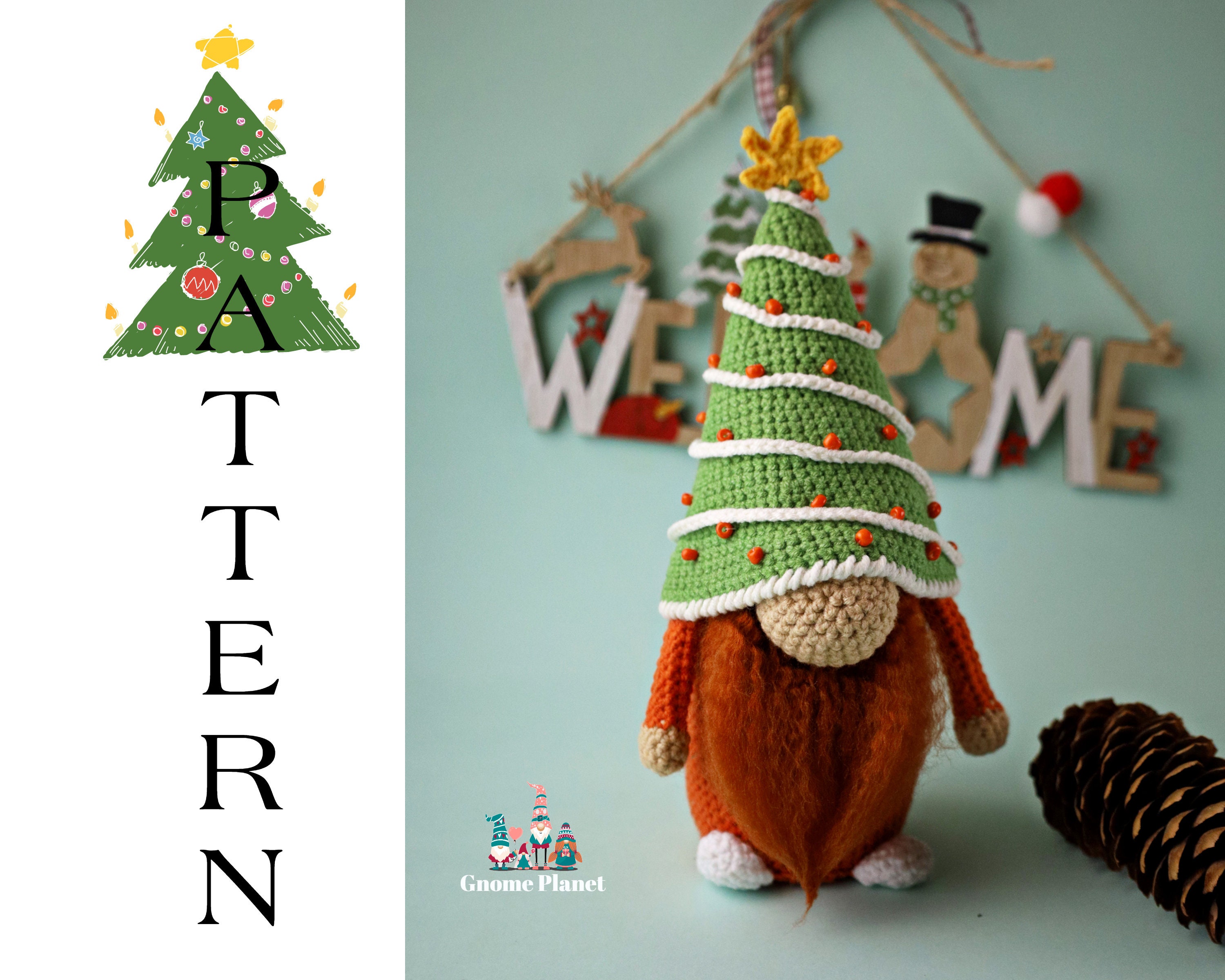 Crochet Christmas Tree Gnome Pattern Christmas Gnome Pattern - Etsy