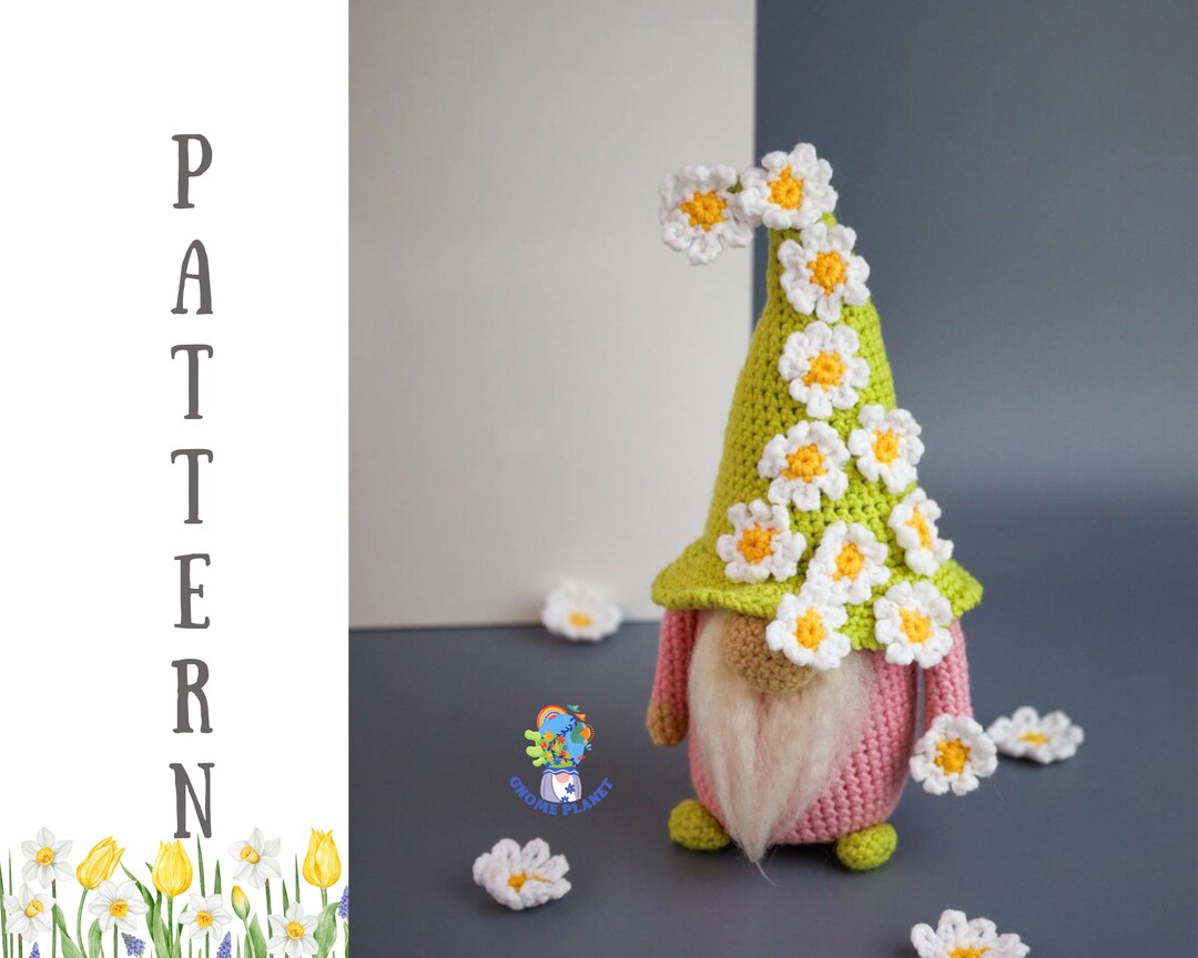 Crochet Spring Gnome Pattern, Amigurumi Daisy Gnome - Etsy