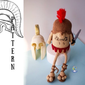 Crochet Gladiator Gnome Pattern, Amigurumi Worrier Pattern - Etsy