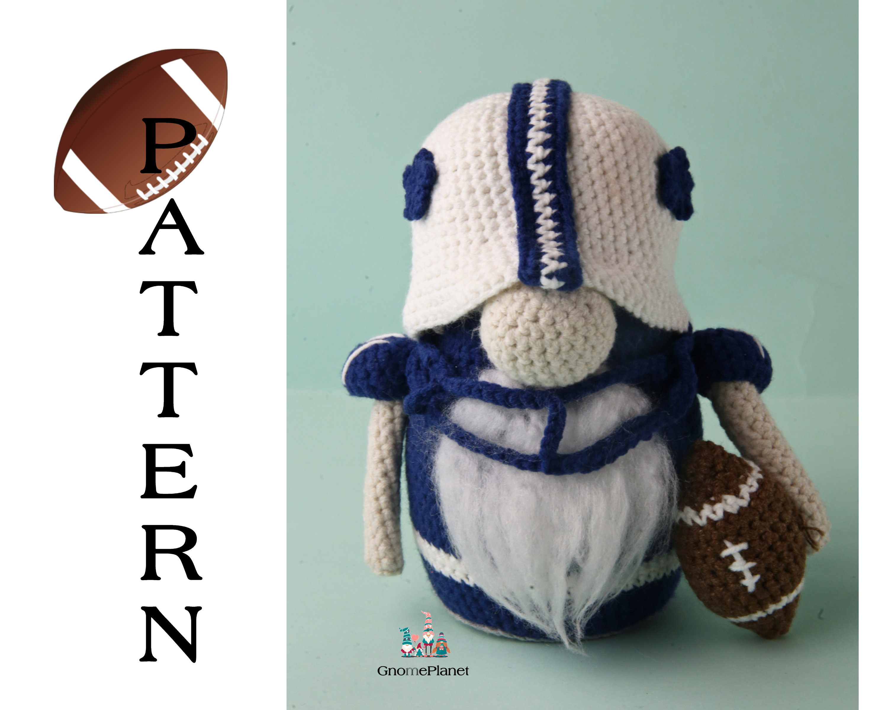 Crochet Dallas Cowboys Helmet