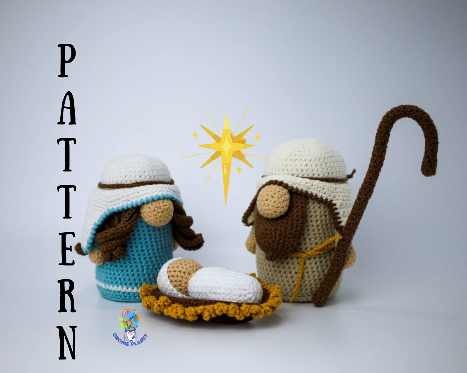 Crochet Nativity Set Gnome Patterns, Amigurumi Christmas Gnomes - Etsy