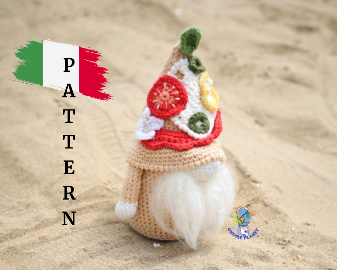 Crochet Pizza Gnome Pattern, Amigurumi Italian Gnome Tutorial - Etsy