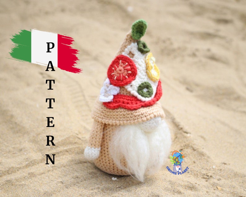 Crochet Pizza Gnome Pattern, Amigurumi Italian Gnome Tutorial - Etsy
