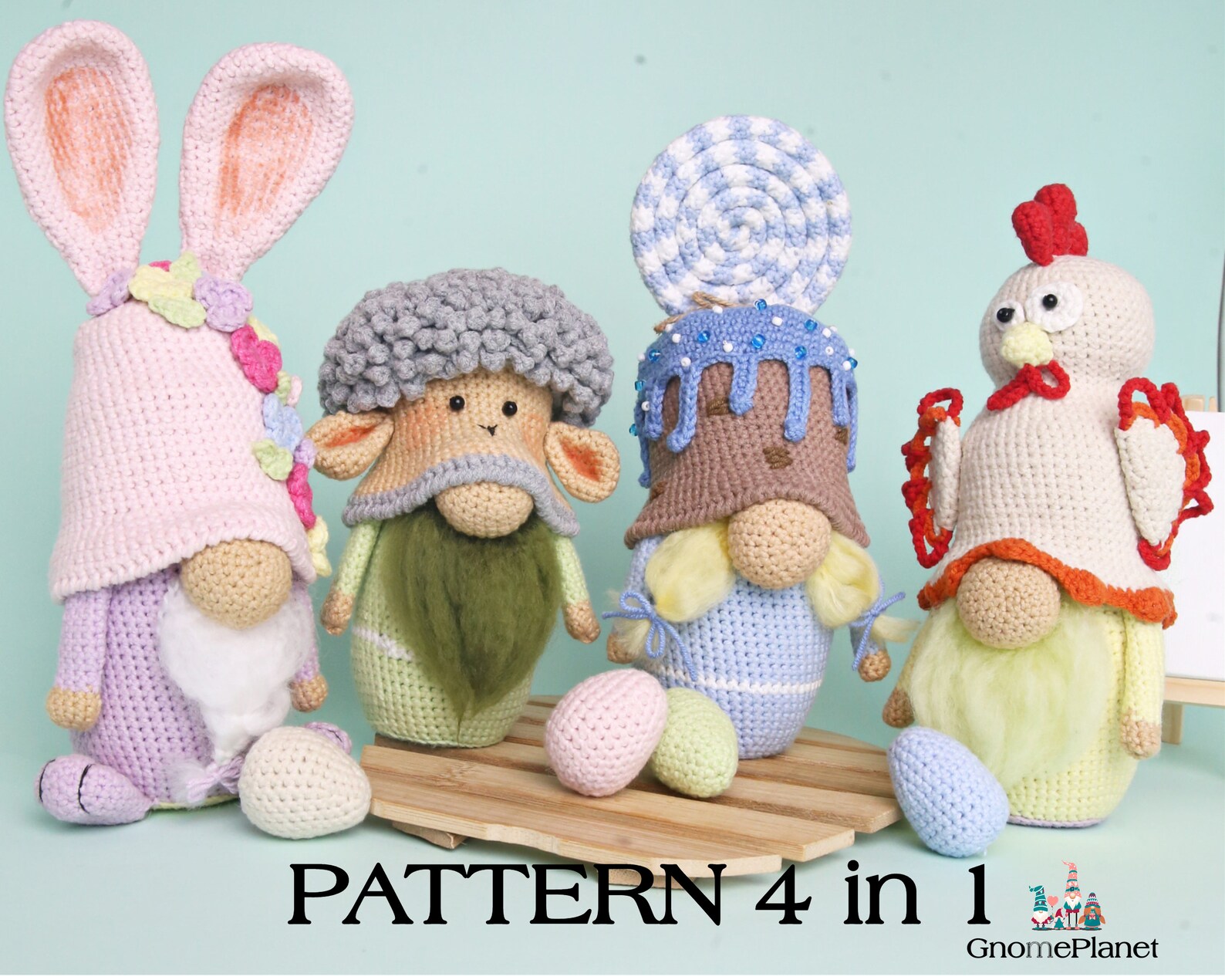 Crochet Chicken Gnome Pattern Easter Egg Holder Gnome - Etsy