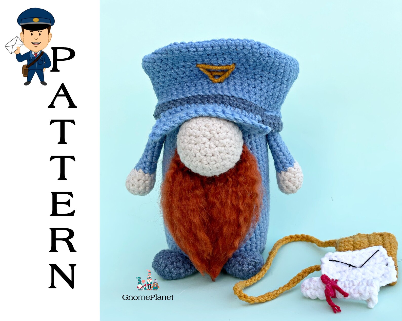 Crochet Mailman Gnome Pattern Mail Gnome Amigurumi Pattern - Etsy