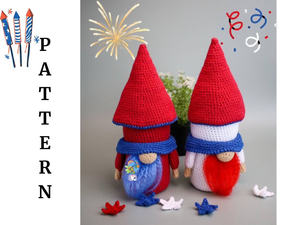 Crochet Firework Gnome Pattern, Amigurumi Fireworks Pattern - Etsy