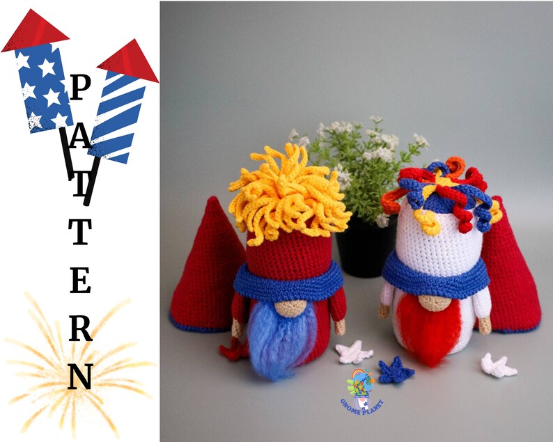 Crochet Firework Gnome Pattern, Amigurumi Fireworks Pattern - Etsy