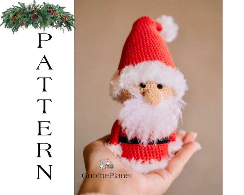 Crochet Santa Pattern Amigurumi Santa Gnome Pattern - Etsy