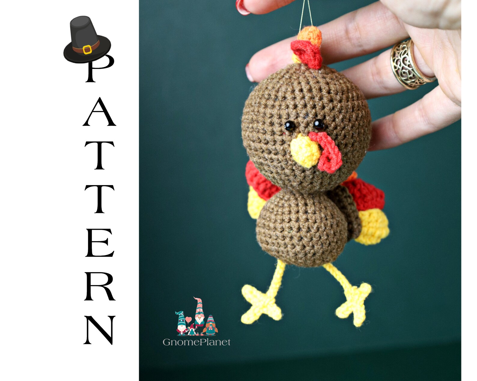 Crochet Thanksgiving Keychain Gnome Patterns 4 in 1 Set - Etsy