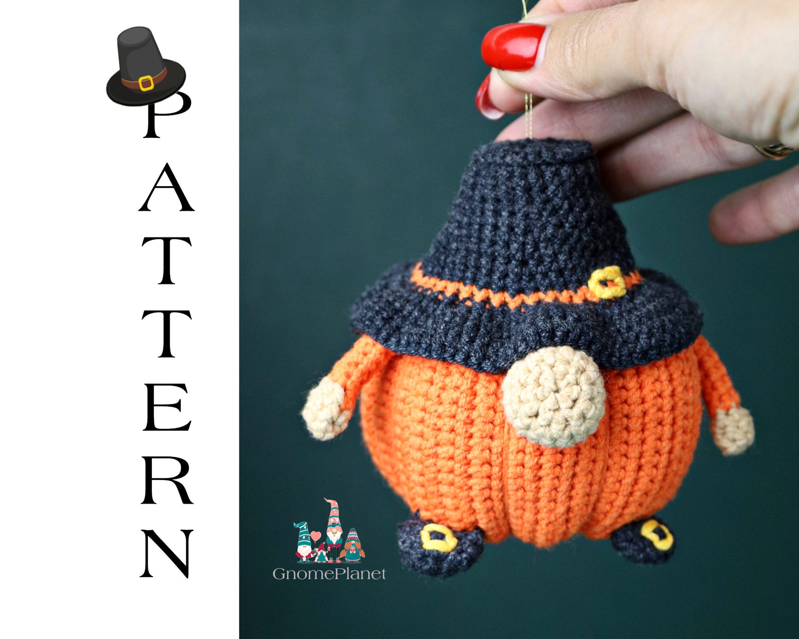 Crochet Pumpkin Keychain Gnome Pattern, Crochet Thanksgiving Pattern - Etsy