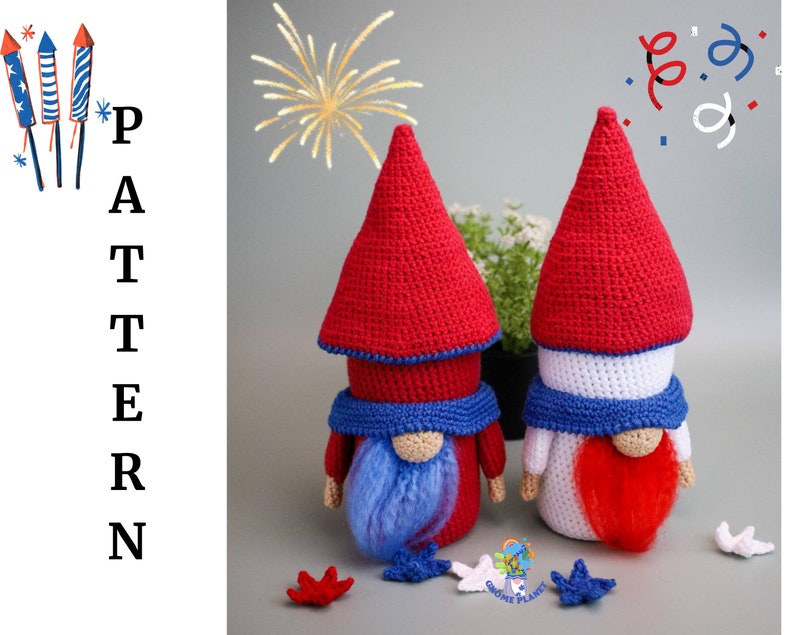 Crochet Firework Gnome Pattern, Amigurumi Fireworks Pattern - Etsy