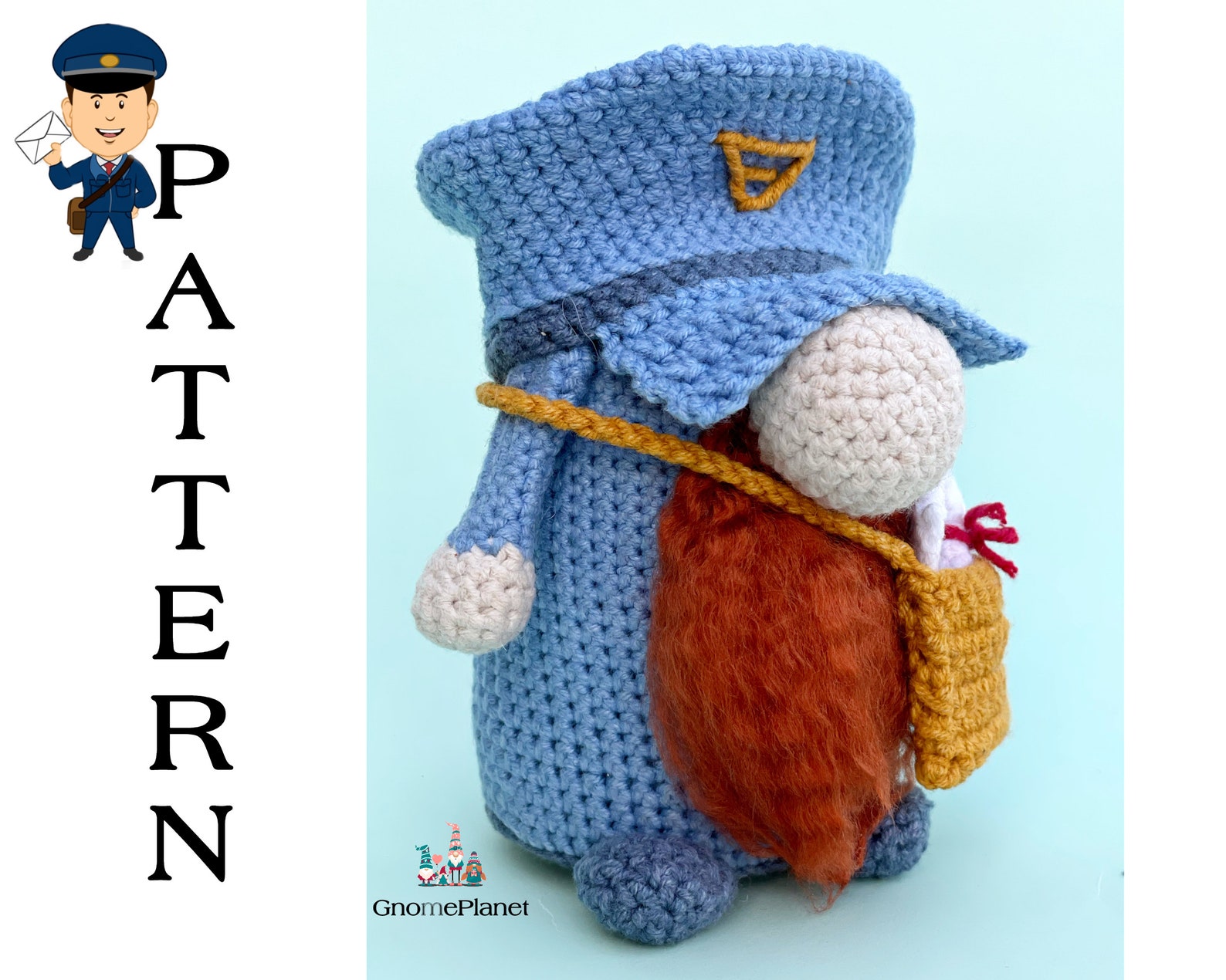 Crochet Mailman Gnome Pattern Mail Gnome Amigurumi Pattern - Etsy