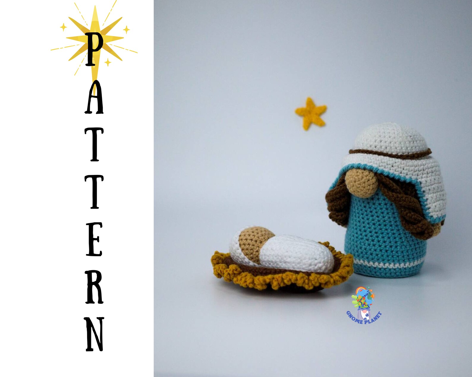 Crochet Nativity Set Gnome Patterns, Amigurumi Christmas Gnomes - Etsy