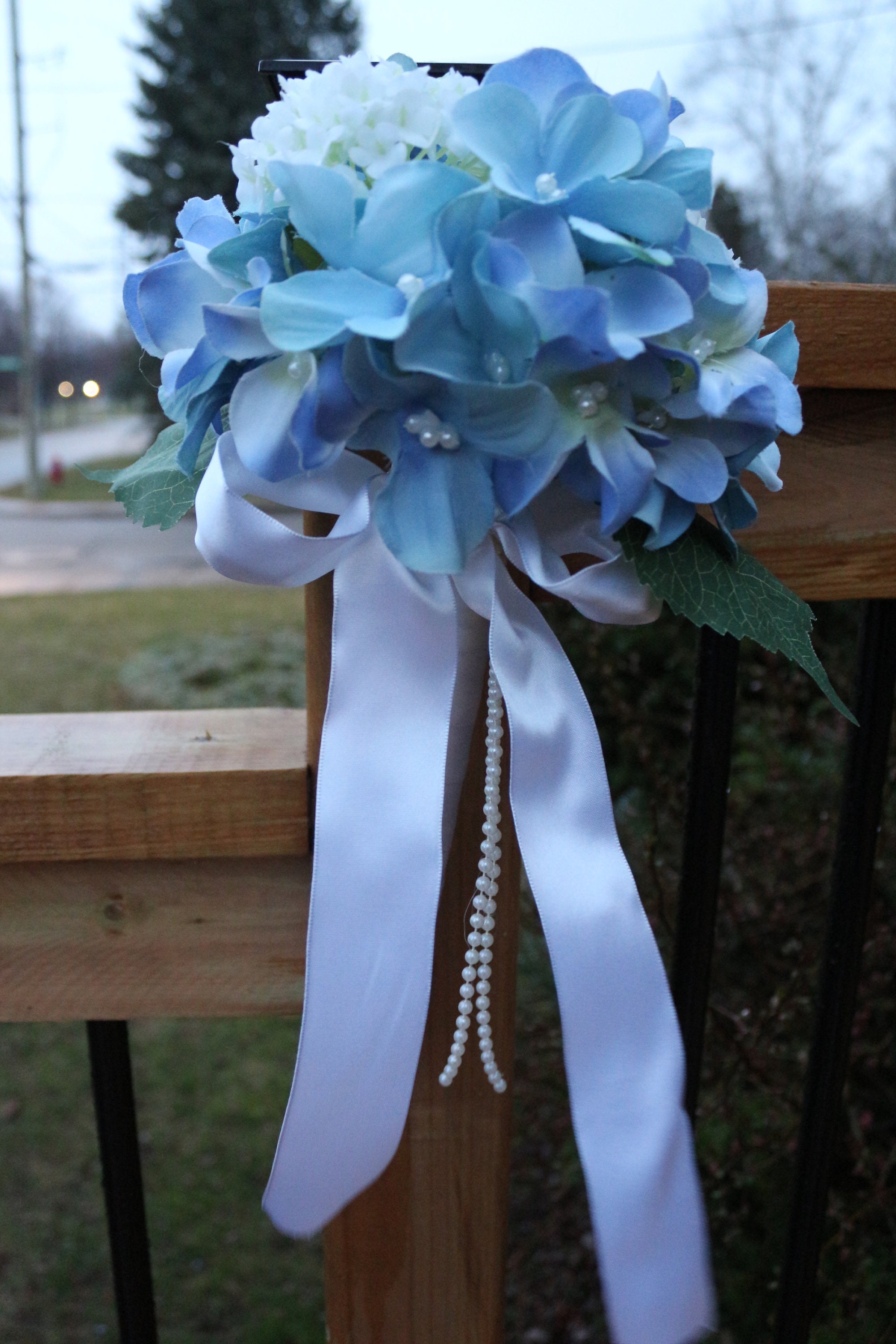 Hydrangea Pew Church Decoration Weddinng Ceremony Aisle Adornment - Etsy