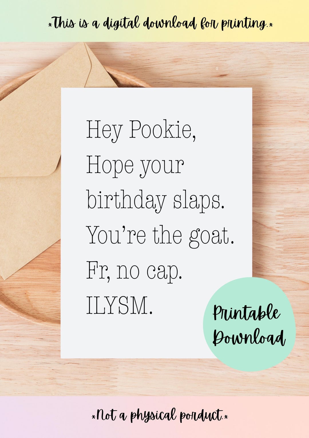 Gen Z Birthday Card, Digital Download, Gift for Best Friend, Greeting ...