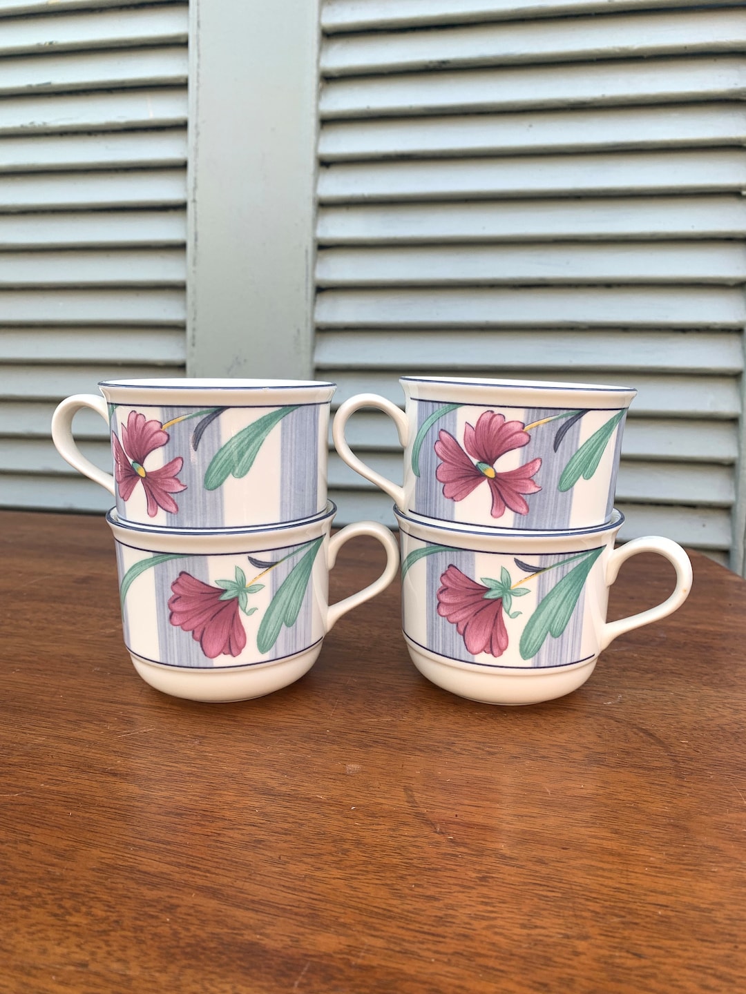 LENOX Tea Cup / Mug / Coffee Cups Poppies on Blue Botanical Replacement ...