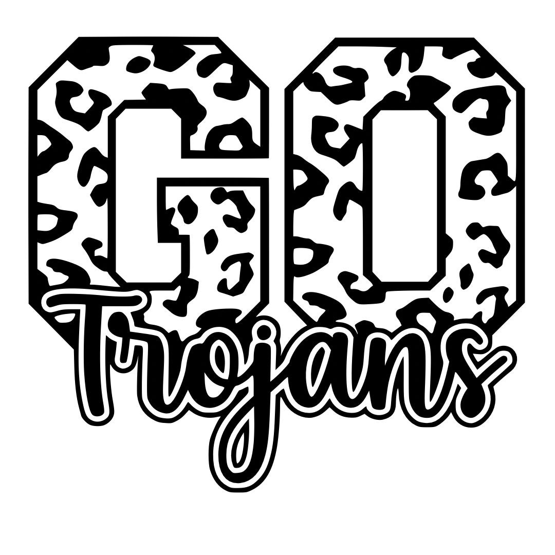 Go Trojans SVG Go Trojans Leopard Svg - Etsy