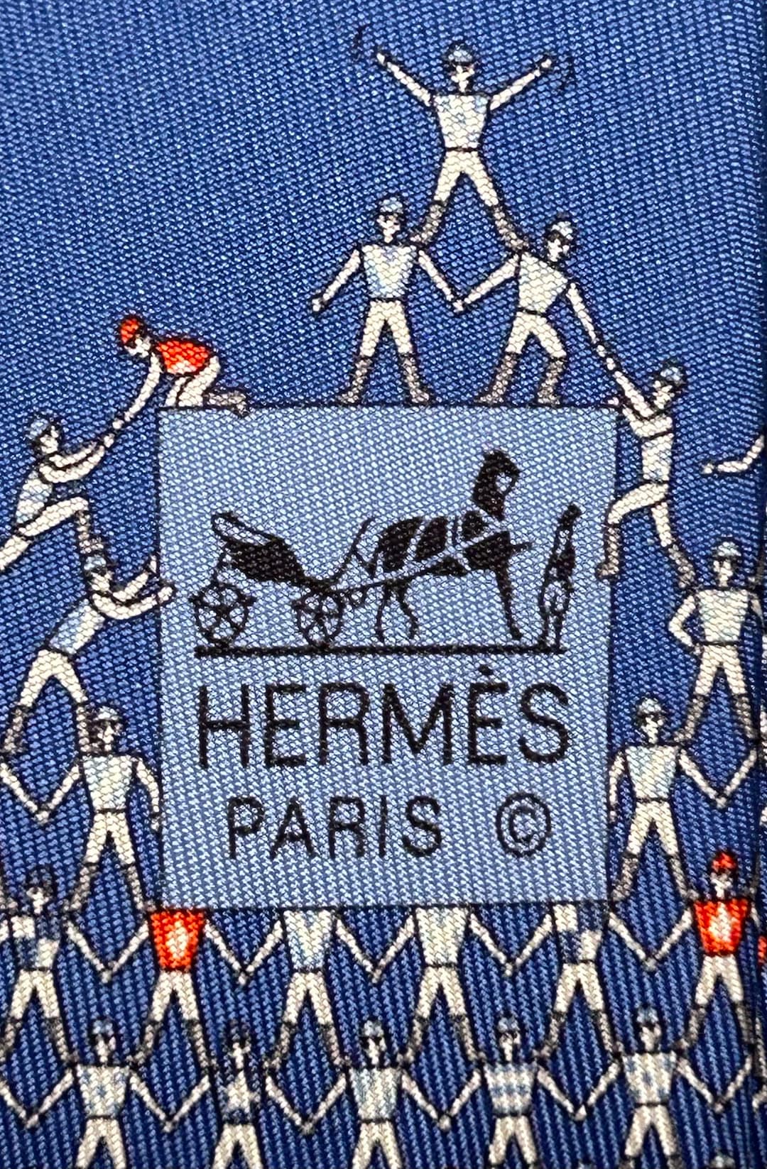 HERMES 626073 FA Light Blue “acrobat” 100% Silk Tie New Without Tags - Etsy