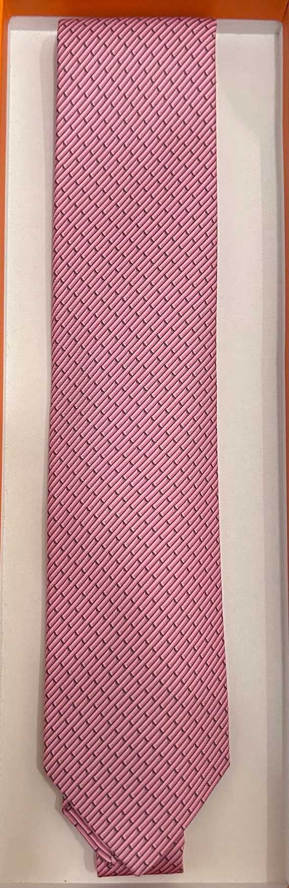 HERMES TIE 646102 FA Pink “panda & Bamboo” 100% Silk Tie New HERMES TIE 646102 FA Pink “panda & Bamboo” 100% Silk Tie New
