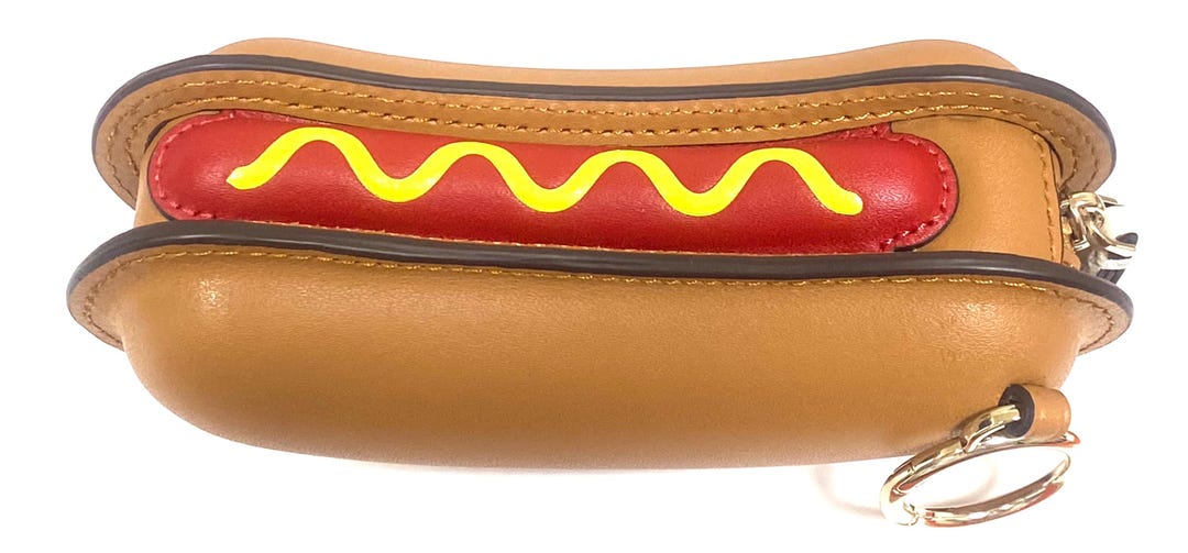 Rare Kate Spade New York Hot Dog Coin Purse Bag Keychain Store Demo ...