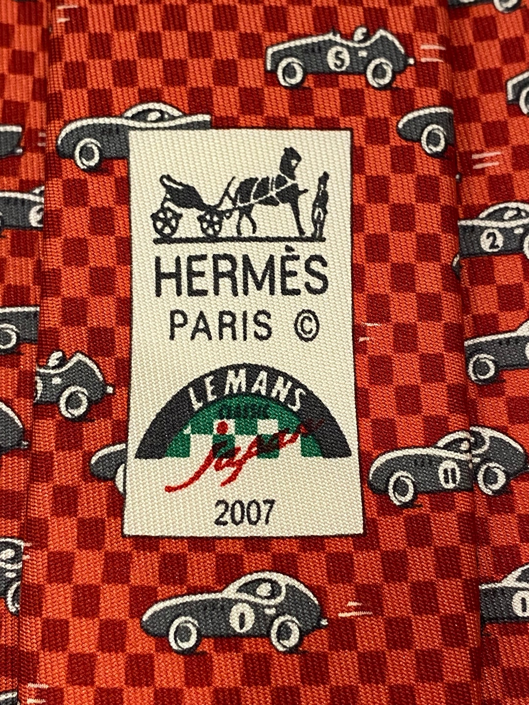 Hermes Special Edition Red Le Mans Race 2007 5259 SA Tie New - Etsy