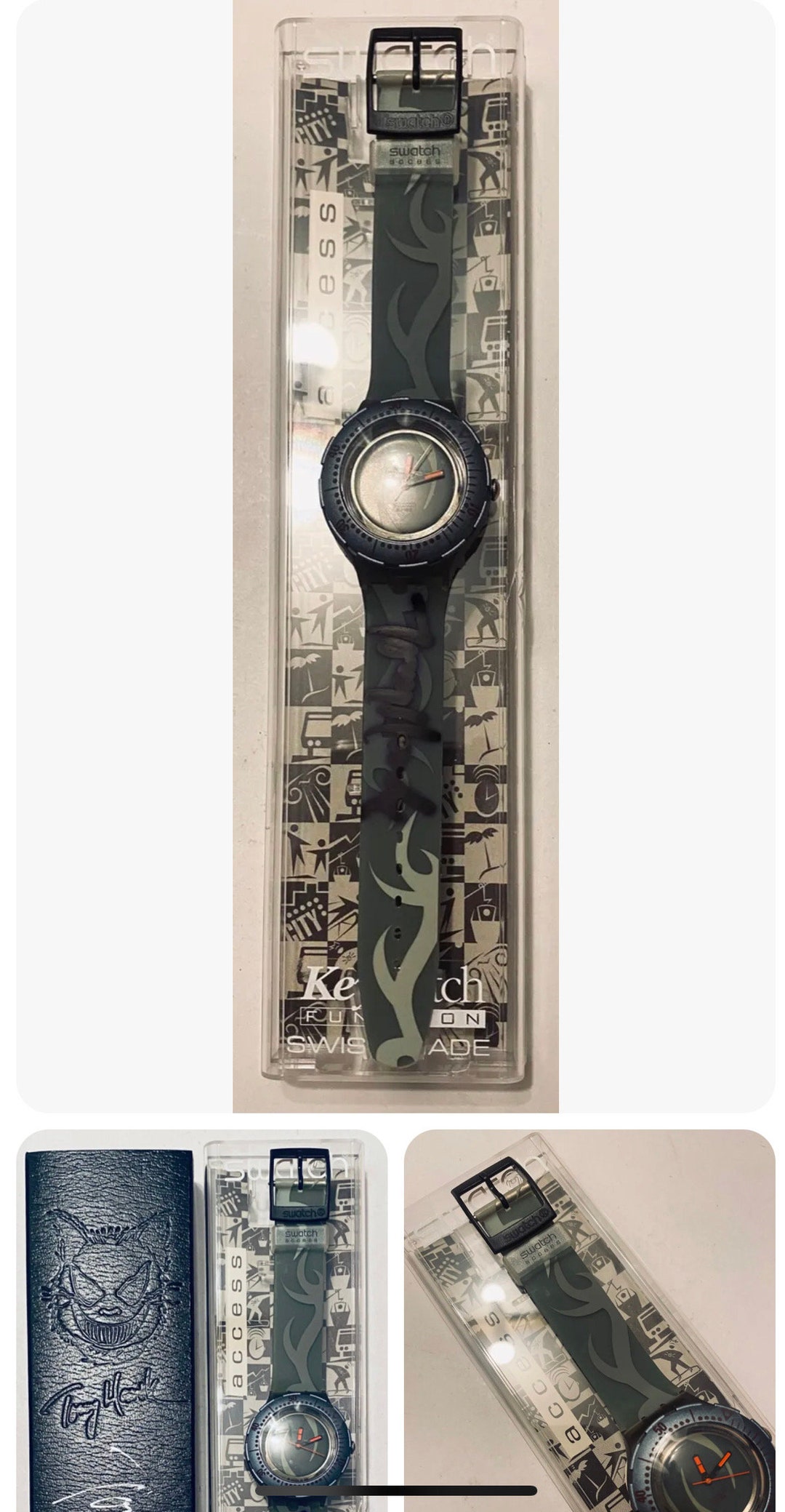1999 Swatch Tony Hawk Scuba Watch Autograph by Tony Hawk on Box and ...