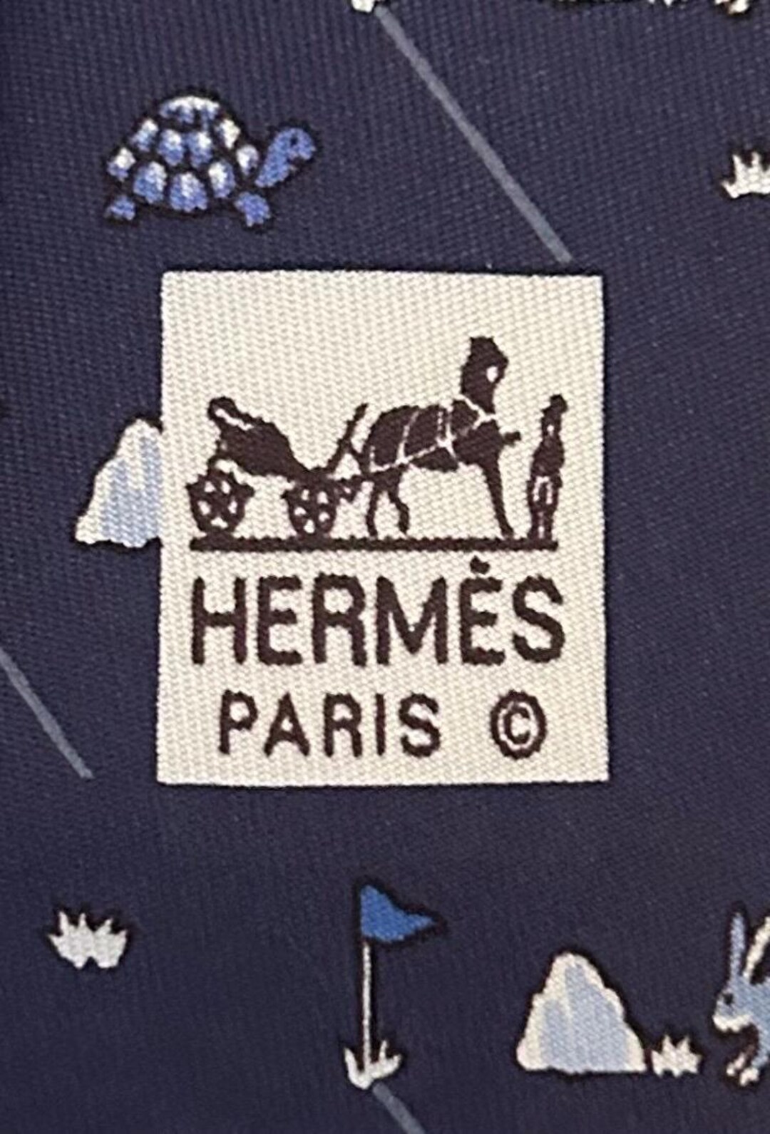 Hermes 7797 FA Rabbit and Turtles 100% Silk Tie New Without Tag - Etsy