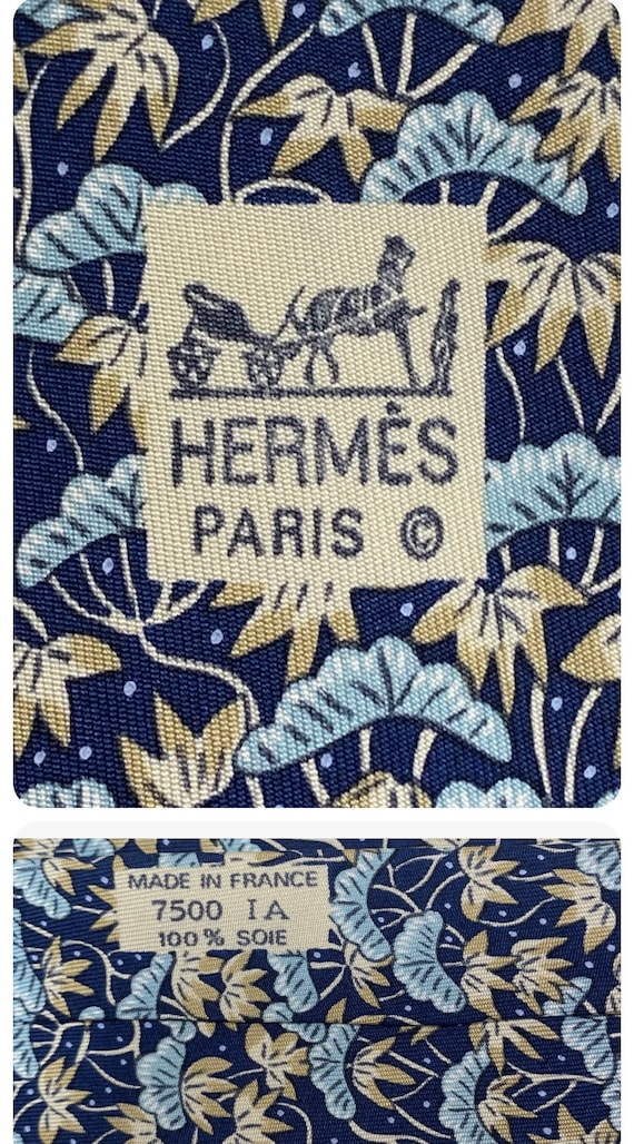 Hermes tie leaf pattern - Gem