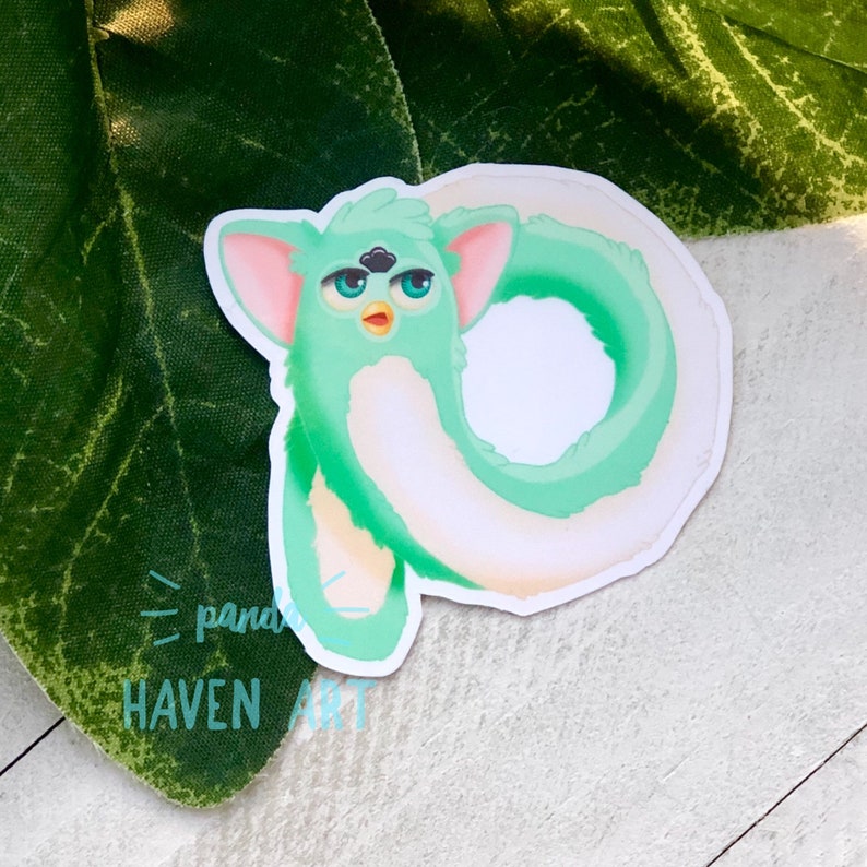 Mint Long Furby Sticker 2 Inches - Etsy