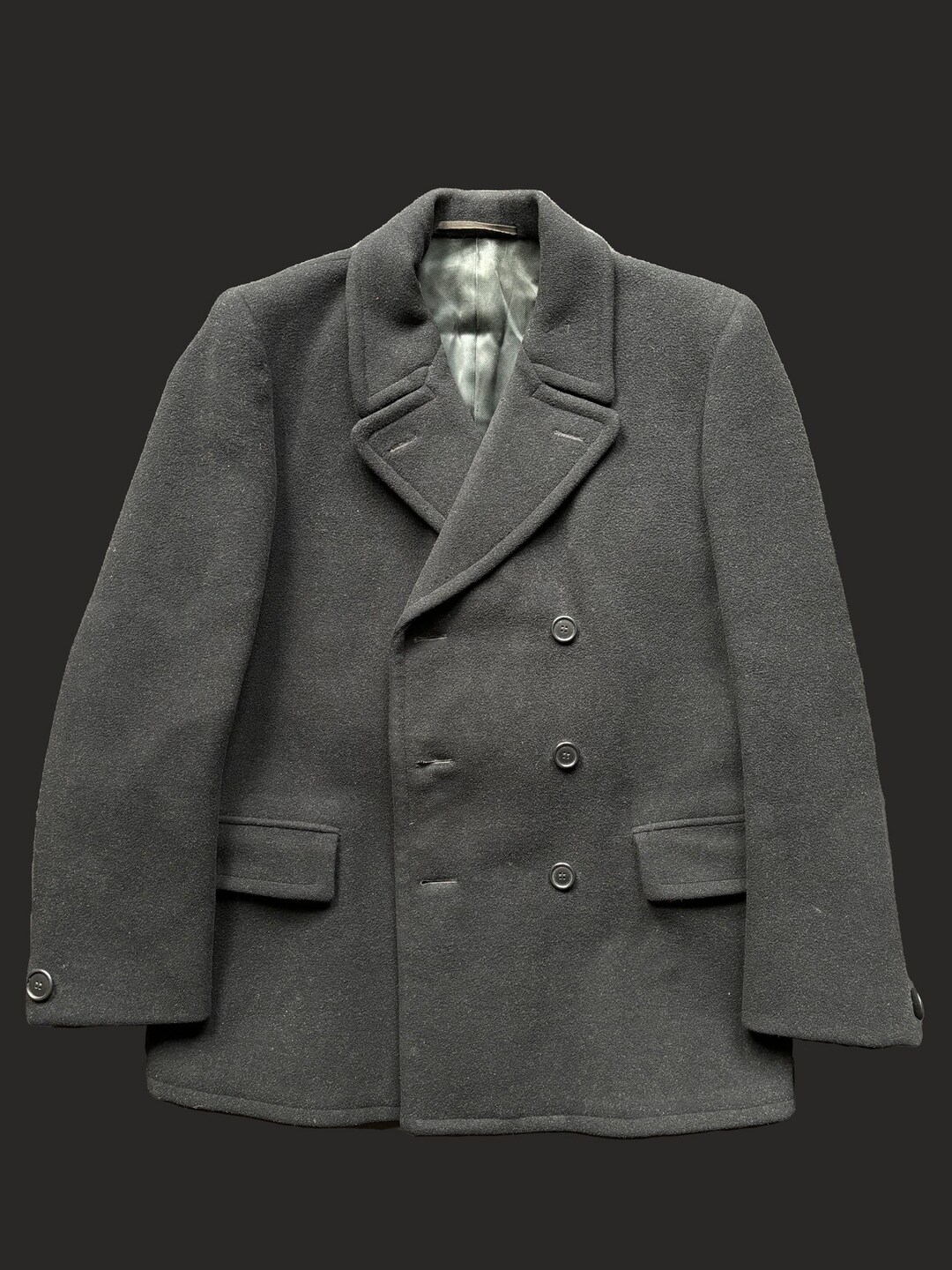 Vintage Peacoat Dutch Double Breast Caban Heavy Wool 1950s Couture - Etsy