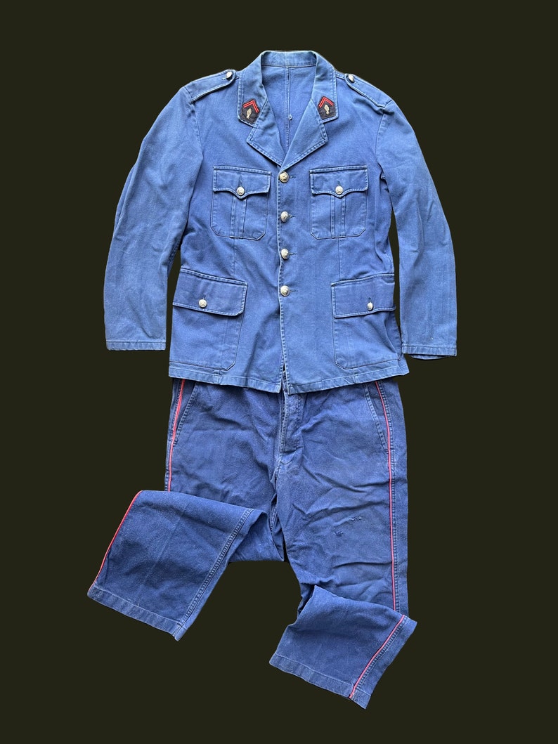 Fireman Pompier Sapeur Vintage Suit Coat Pants Trousers 1950s French ...