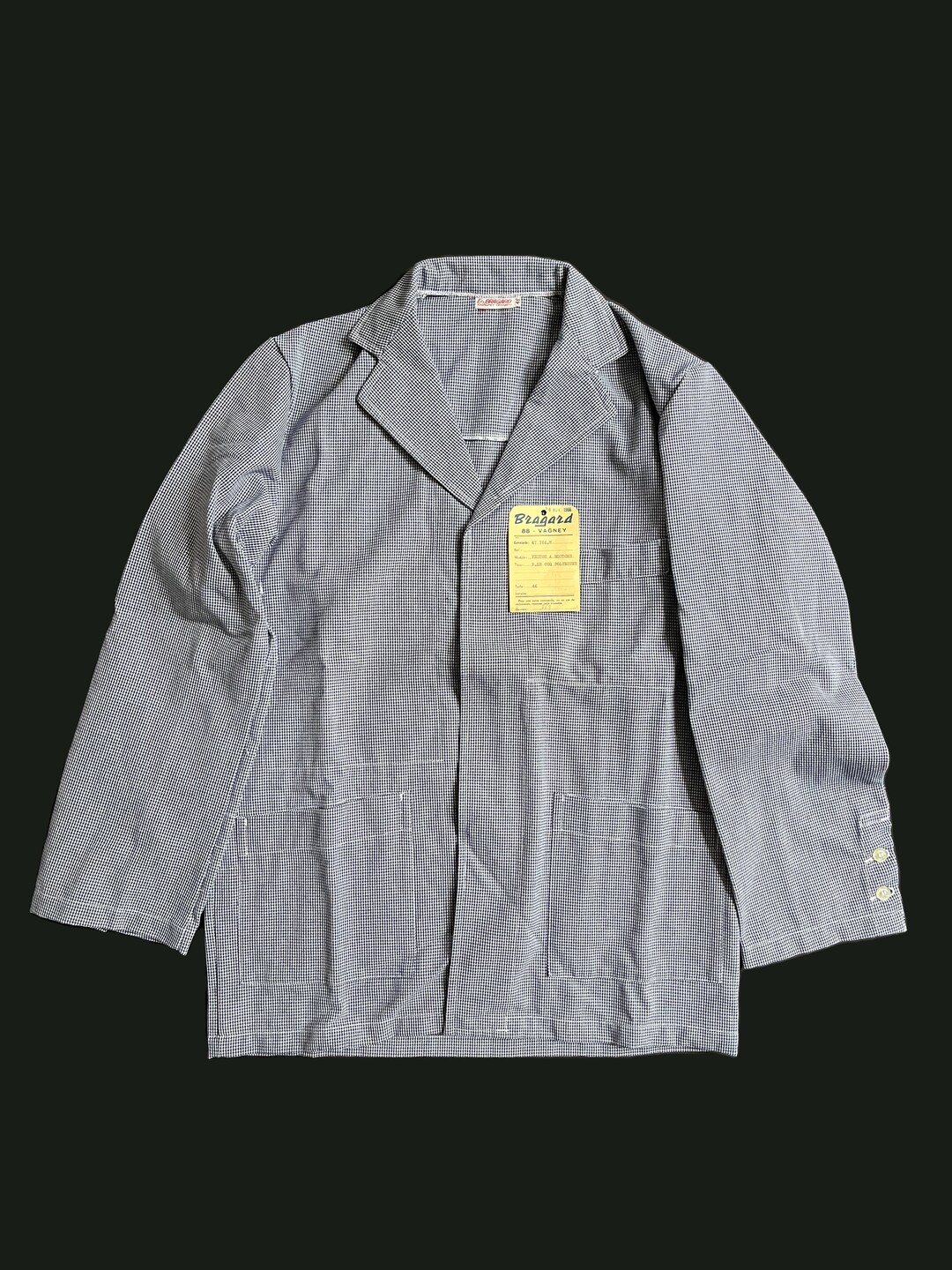 Vintage Bragard Chef Jacket, Plaid Cotton, 1960s France, New Old Stock ...
