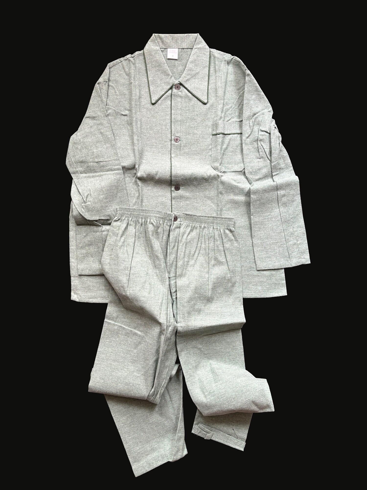 Vintage Pajama Sleeping Set France New Old Stock Jacket Pants Suit ...