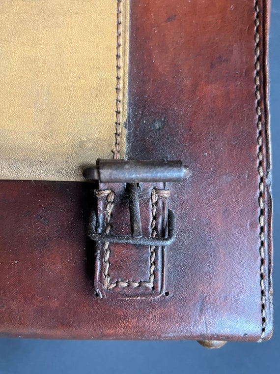 PTT Vintage Postman Leather Shoulder Bag 5mm France 1… - Gem