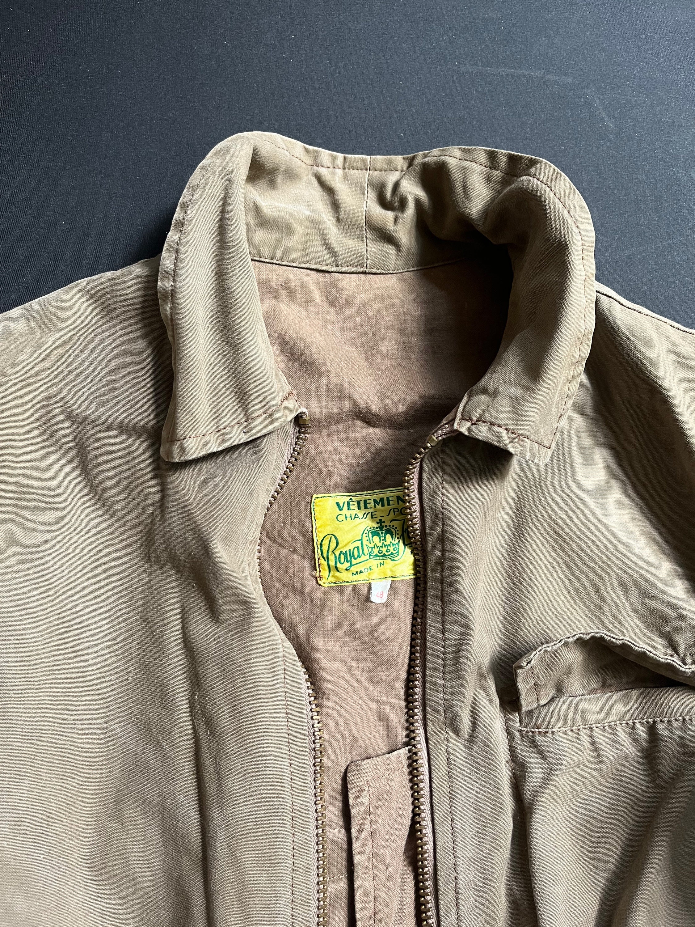 Royal Hunter Vintage Gibeciere Canvas Hunting Jacket Coat 1950's Animal ...