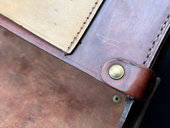 PTT Vintage Postman Leather Shoulder Bag 5mm France 1… - Gem