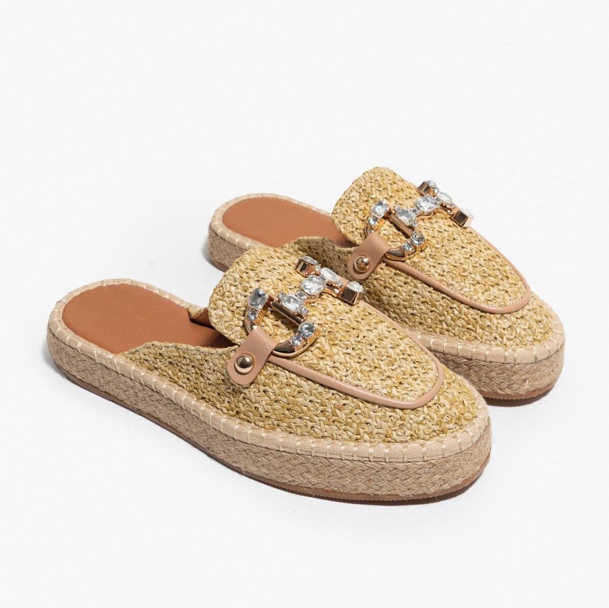 New Brand Designer Handmade Women Jeans Rhinestones Slippers, Greek ...