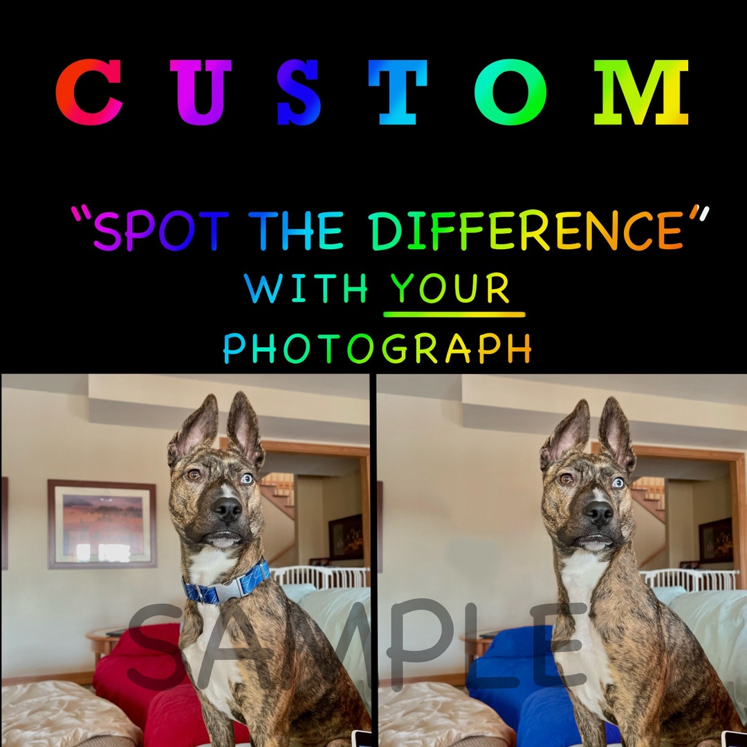 Custom Spot the Difference With Your Photograph, Custom Party Game ...