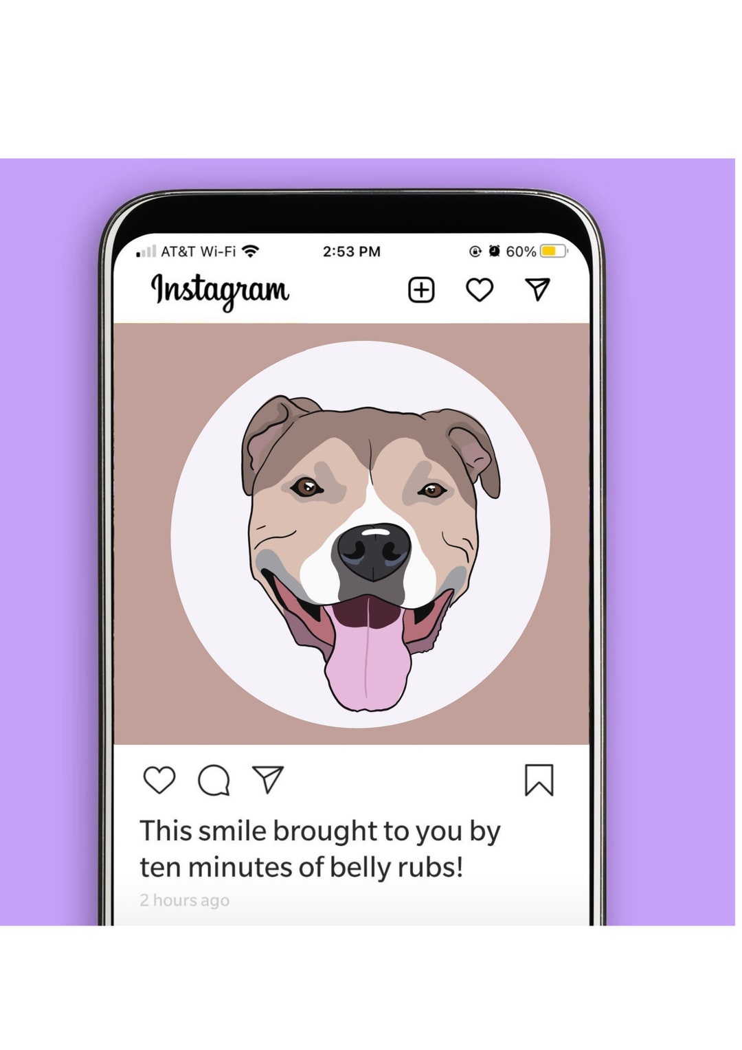 Custom Dog Social Media Profile Photo, Personalised Dog Instagram ...