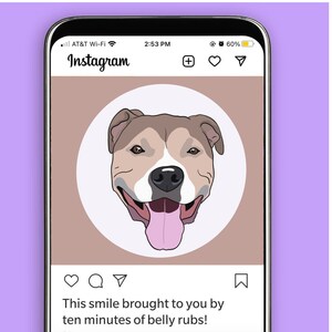 Custom Dog Social Media Profile Photo, Personalised Dog Instagram ...