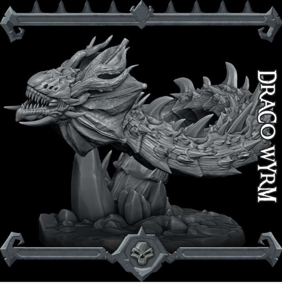 Draco Wyrm - TTRPG Miniature - Dnd - Fantasy - Dungeons & Dragons - Etsy
