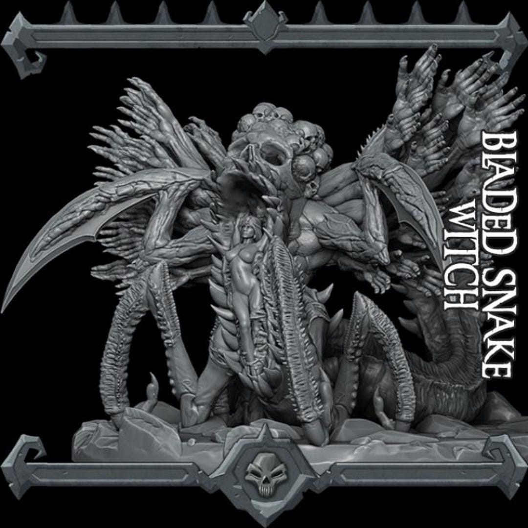 Bladed Snake Witch - TTRPG Miniature - Dnd - Fantasy - Dungeons ...